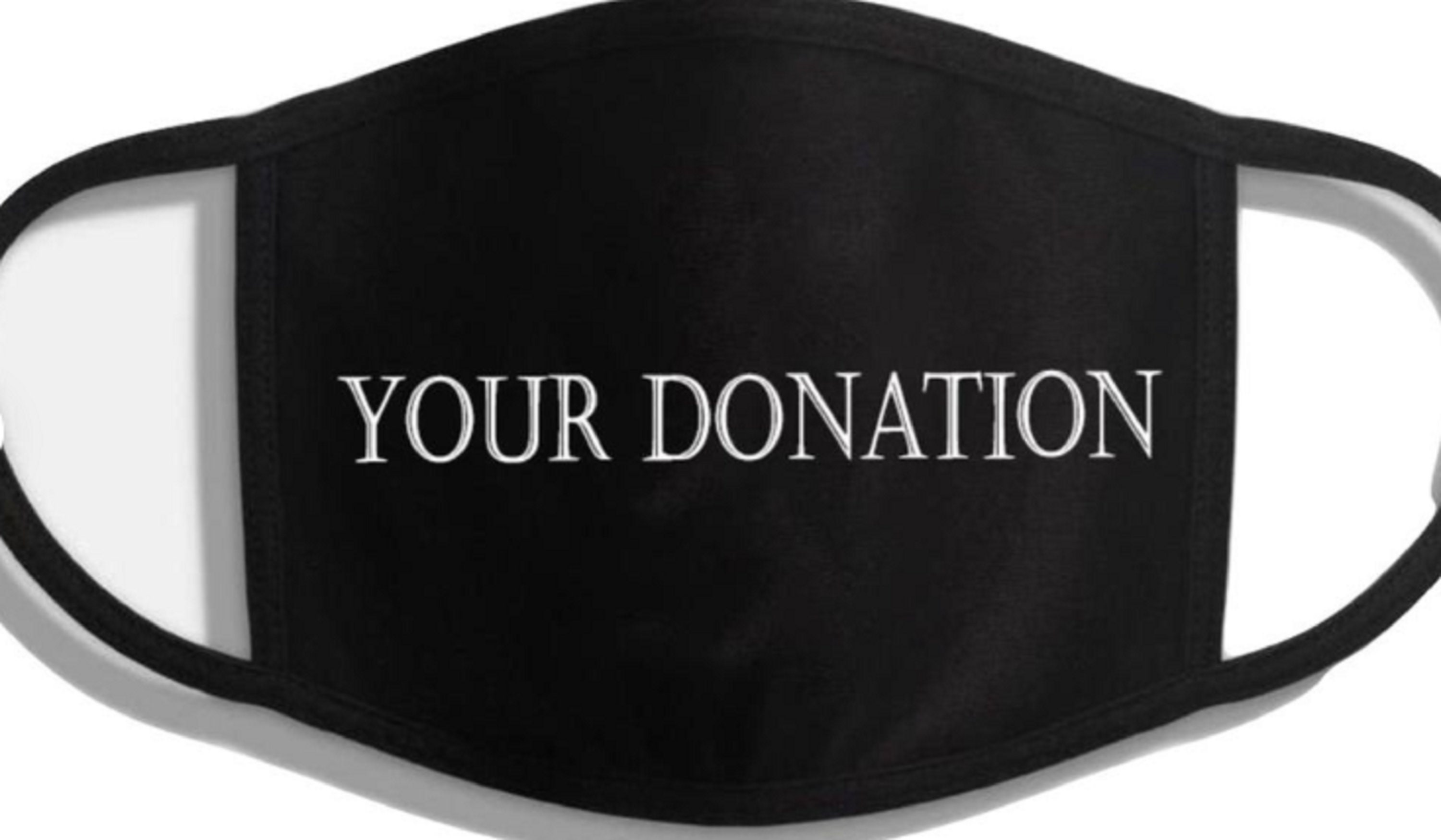 100% Premium Cotton 3 Layers Solid Black Face Mask Custom Printed ...