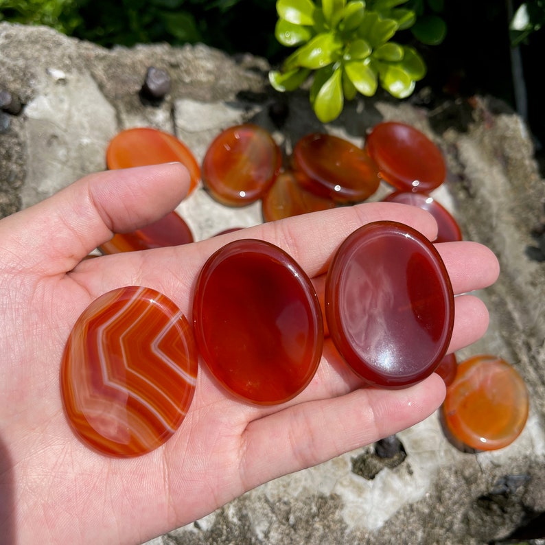 Carnelian Worry Stone Anti Anxiety Crystal Worry Stone - Etsy