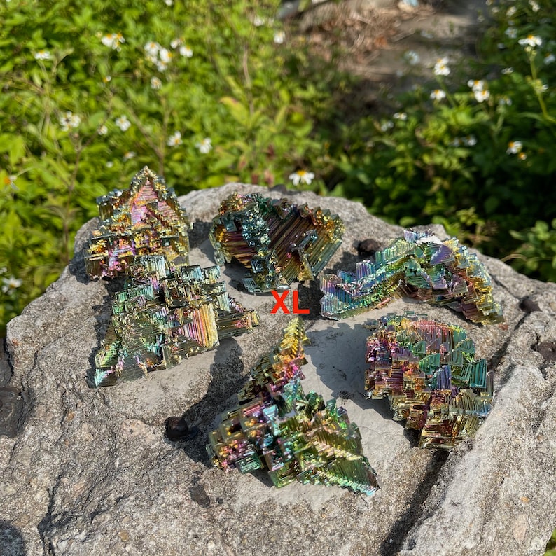 AAAA Rainbow Bismuth Cluster Bismuth Crystal Lab Grown - Etsy