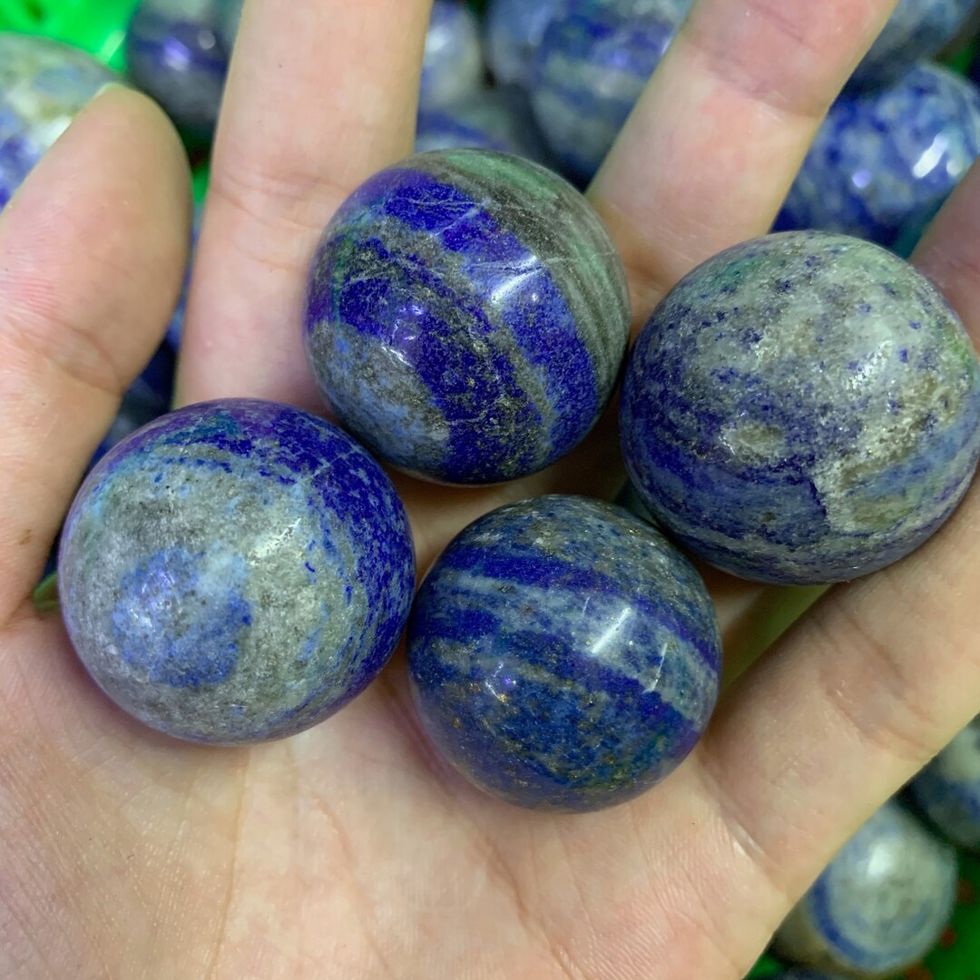 Natural Lapis Lazuli Sphere, Blue Lapis Lazuli Ball, Quartz Crystal ...
