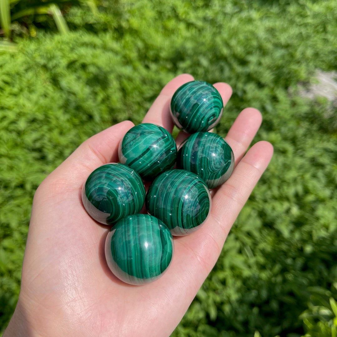 Genuine Malachite Sphere, Malachite Crystal Sphere, High Polished ...