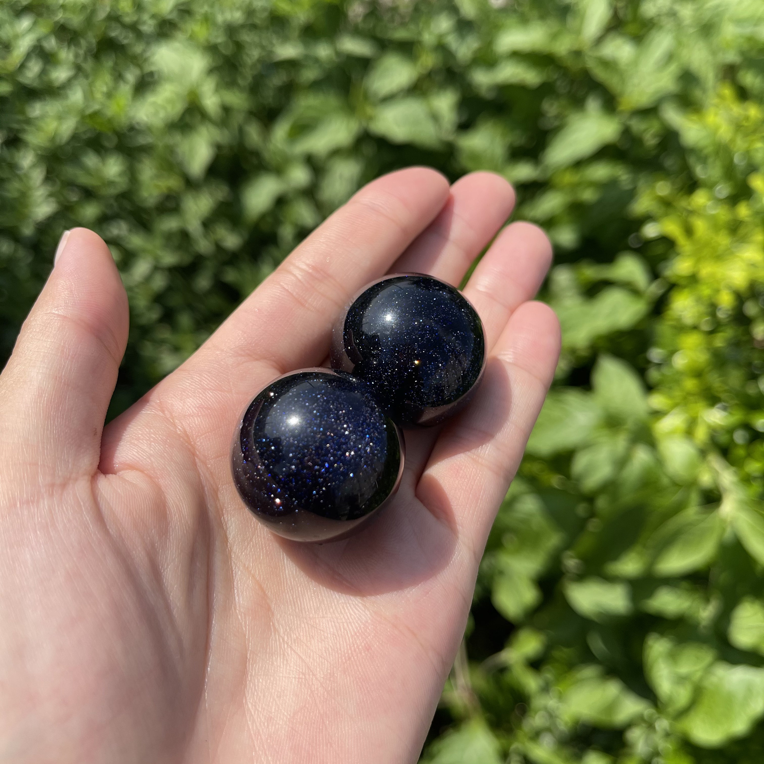 Blue Sandstone Sphere 3cm Blue Gold Sandstone Sphere | Etsy