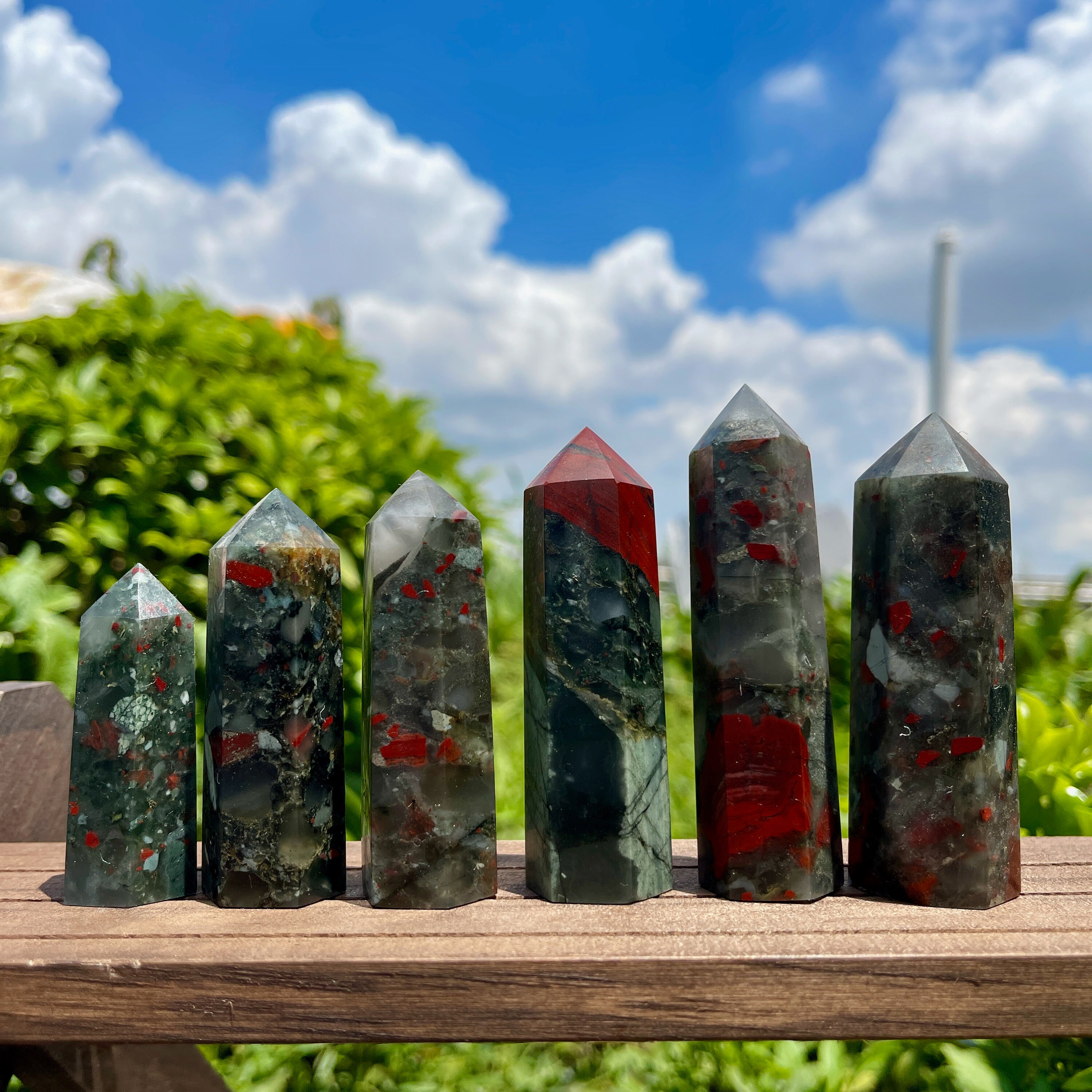 African Bloodstone Tower Chicken Bloodstone Point Crystal - Etsy