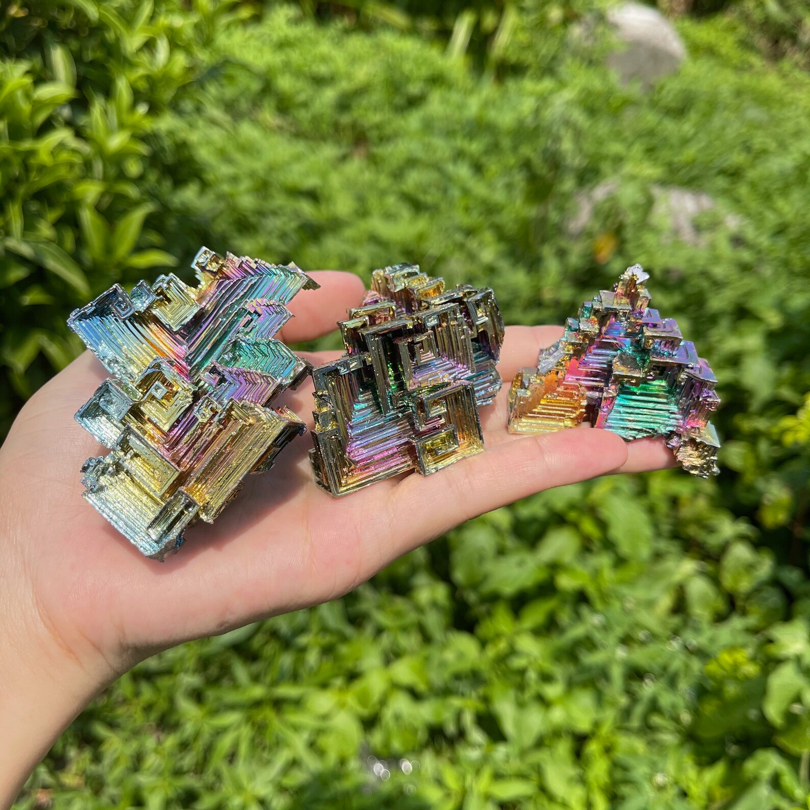 AAAA Rainbow Bismuth Cluster Bismuth Crystal Lab Grown - Etsy