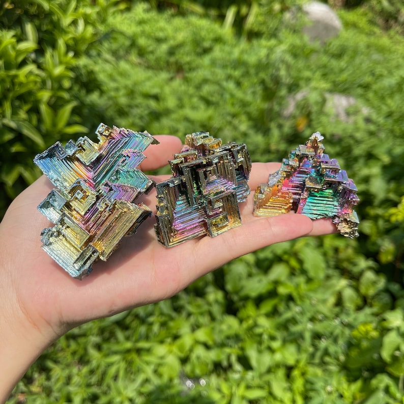 AAAA Rainbow Bismuth Cluster Bismuth Crystal Lab Grown - Etsy