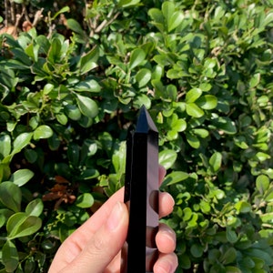 Black Obsidian Point Black Obsidian Tower Large Gemstone - Etsy