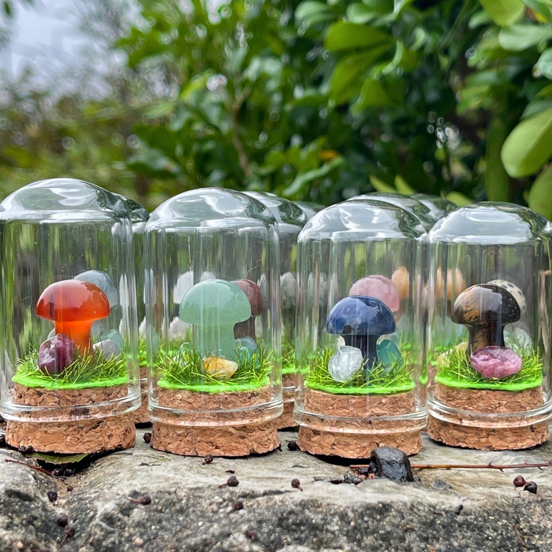 Crystal Mushroom Specimen, Crystal Mushroom Decoration, Crystal Home ...