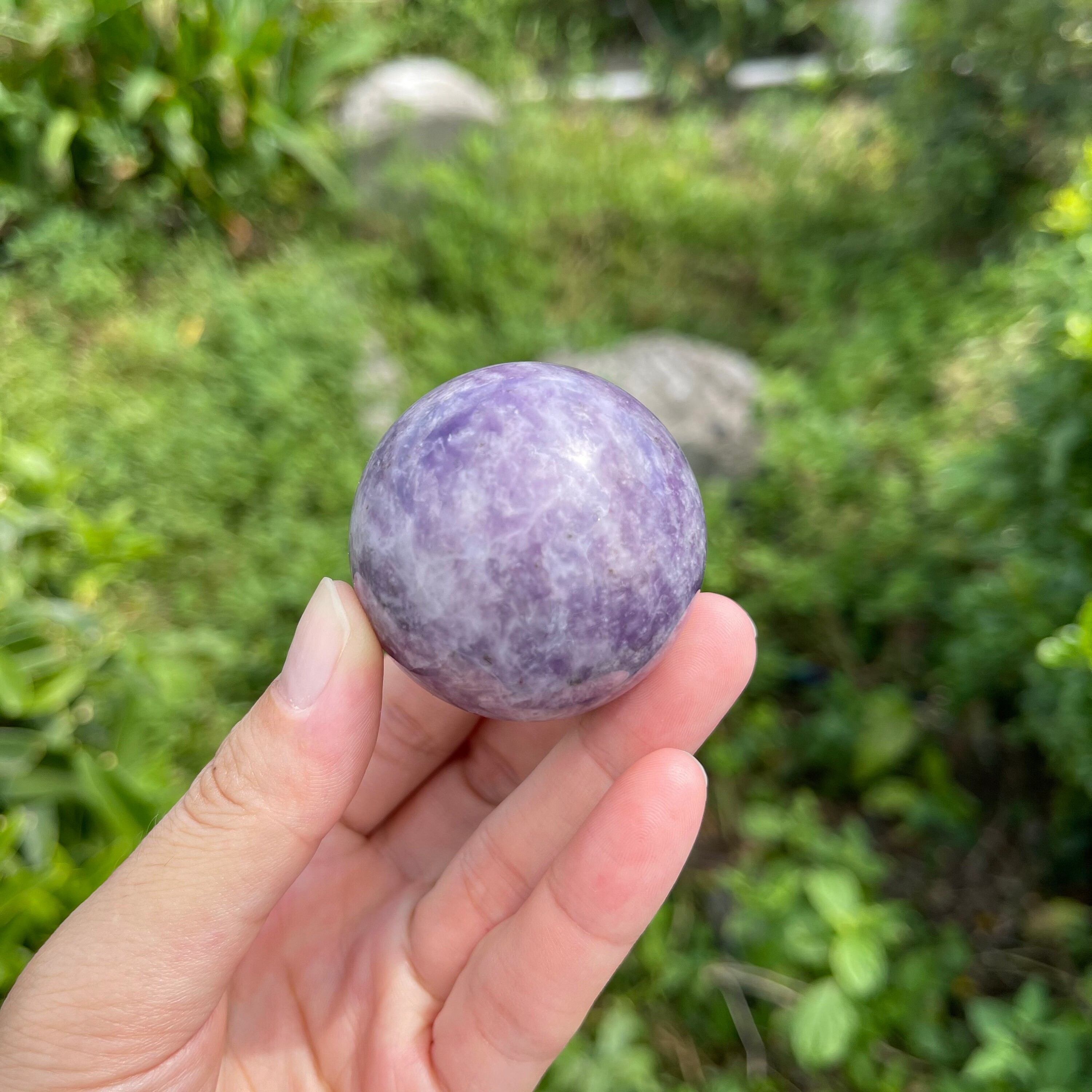 Natural Lepidolite Sphere Purple Mica Sphere Crystal Sphere | Etsy