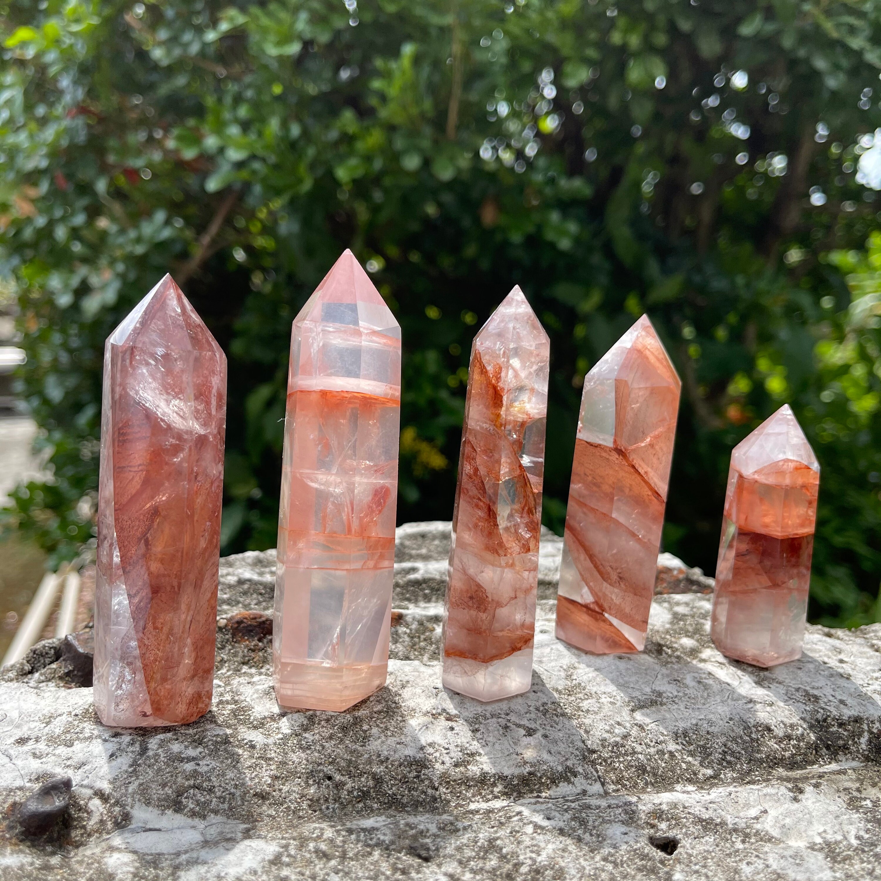Fire Quartz Points Hematoid Quartz Brazil Home & Living Home Décor ...