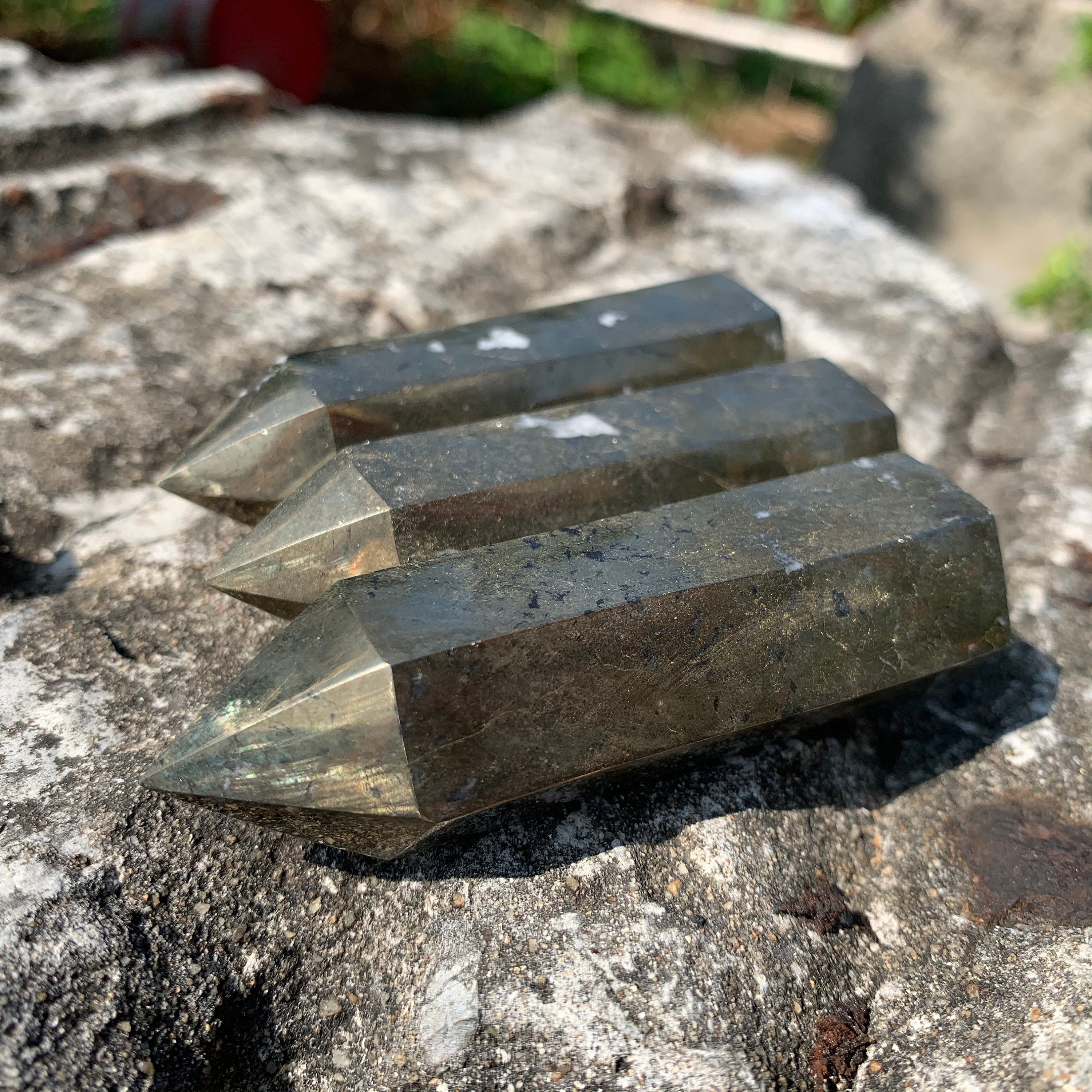 3 Inches Pyrite Tower Pyrite Point Energy Balancing Pyrite | Etsy