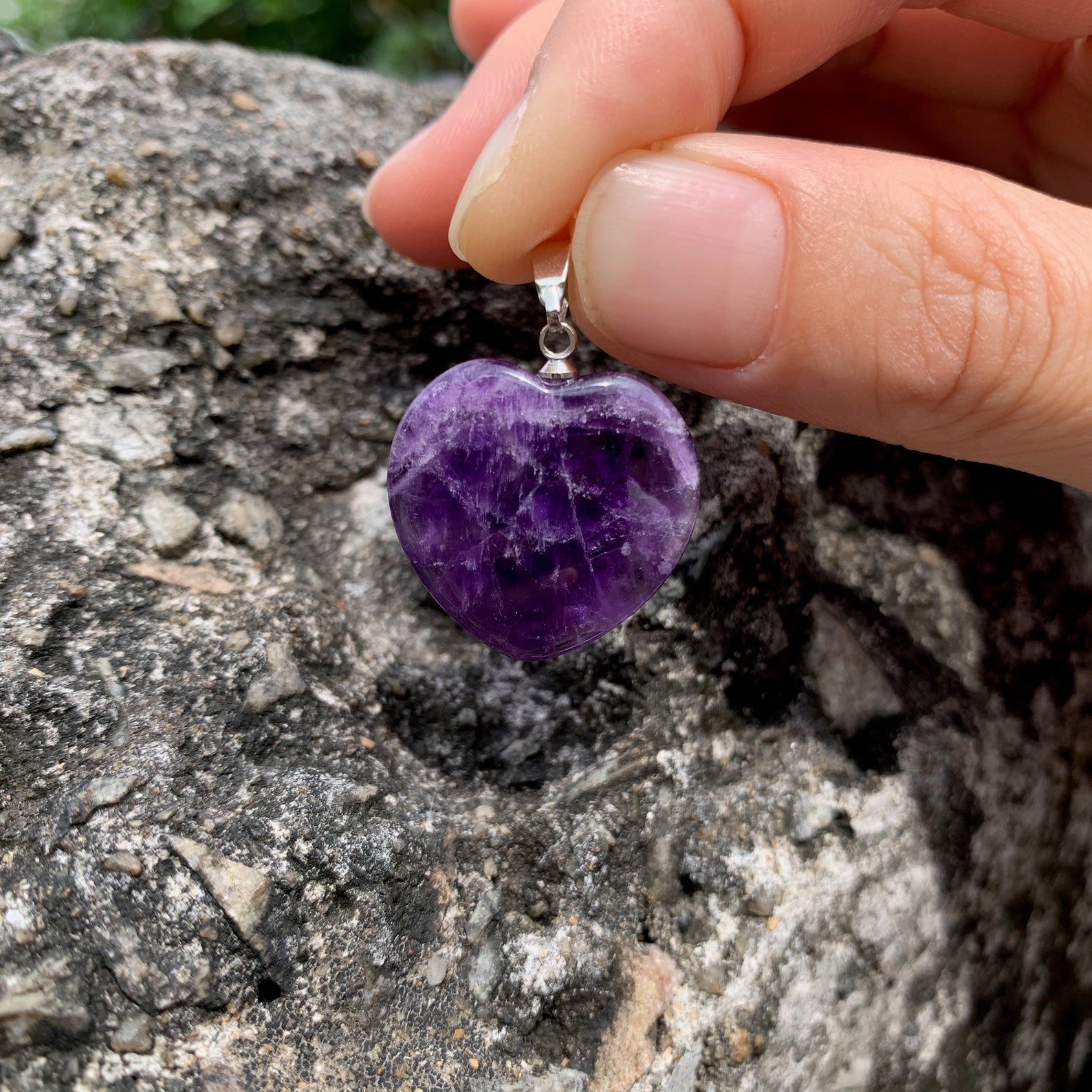 3PCS Natural Crystal Quartz Pendant Heart Shape Crystal | Etsy