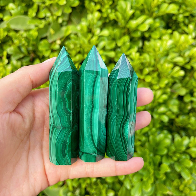 Genuine Malachite Tower From Congo High Polished Malachite - Etsy