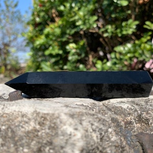 Black Obsidian Point Black Obsidian Tower Large Gemstone - Etsy