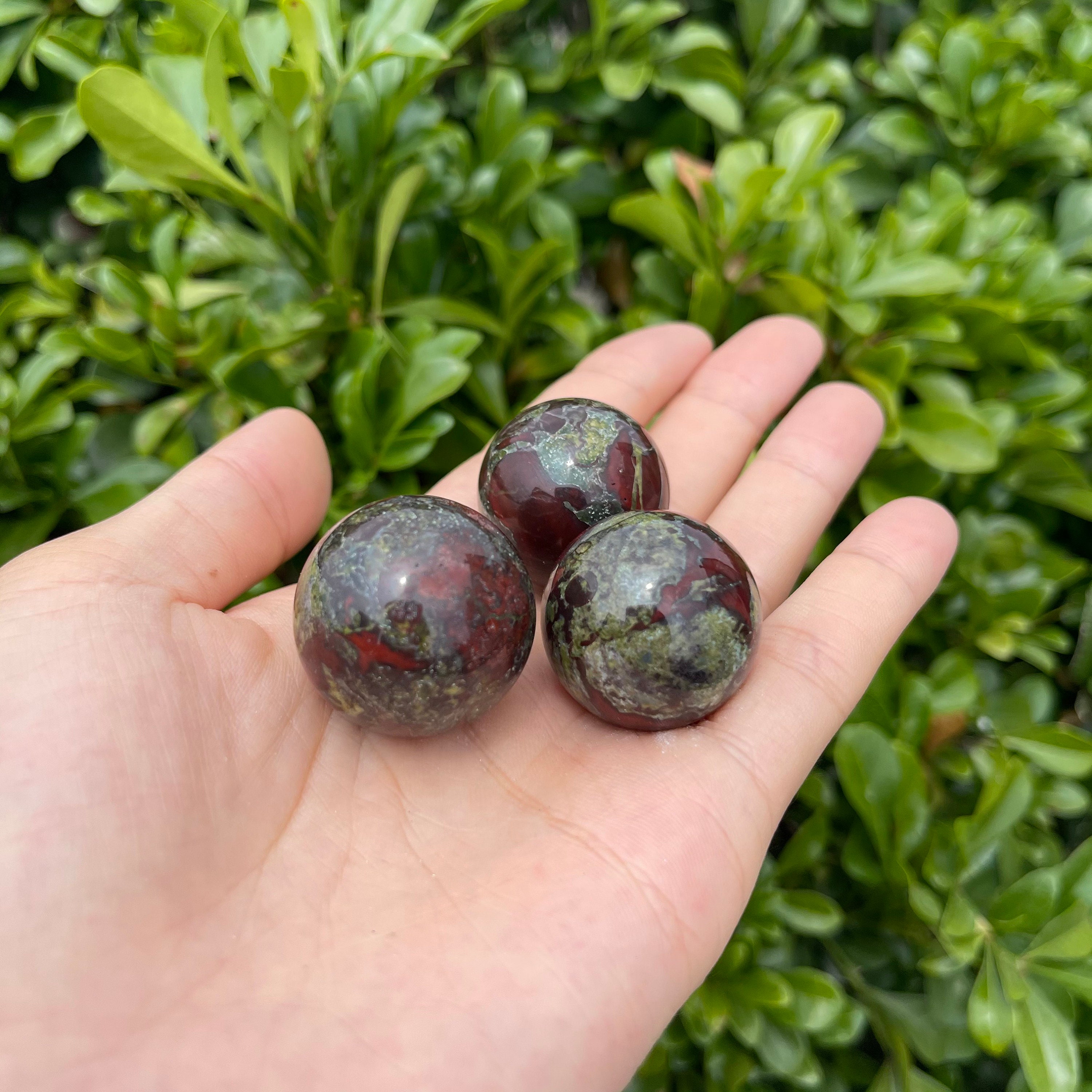 Natural Dragon Bloodstone Sphere Gemstone Sphere Healing | Etsy