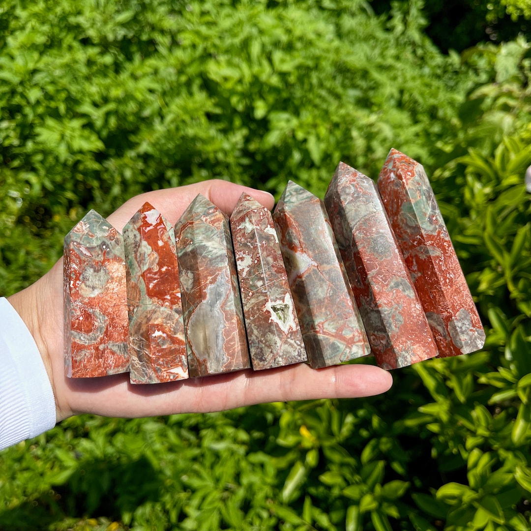 Money Agate Tower Crystal Tower Money Agate Point Crystal - Etsy