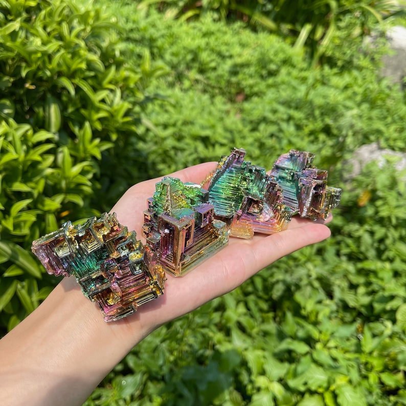 AAAA Rainbow Bismuth Cluster Bismuth Crystal Lab Grown - Etsy