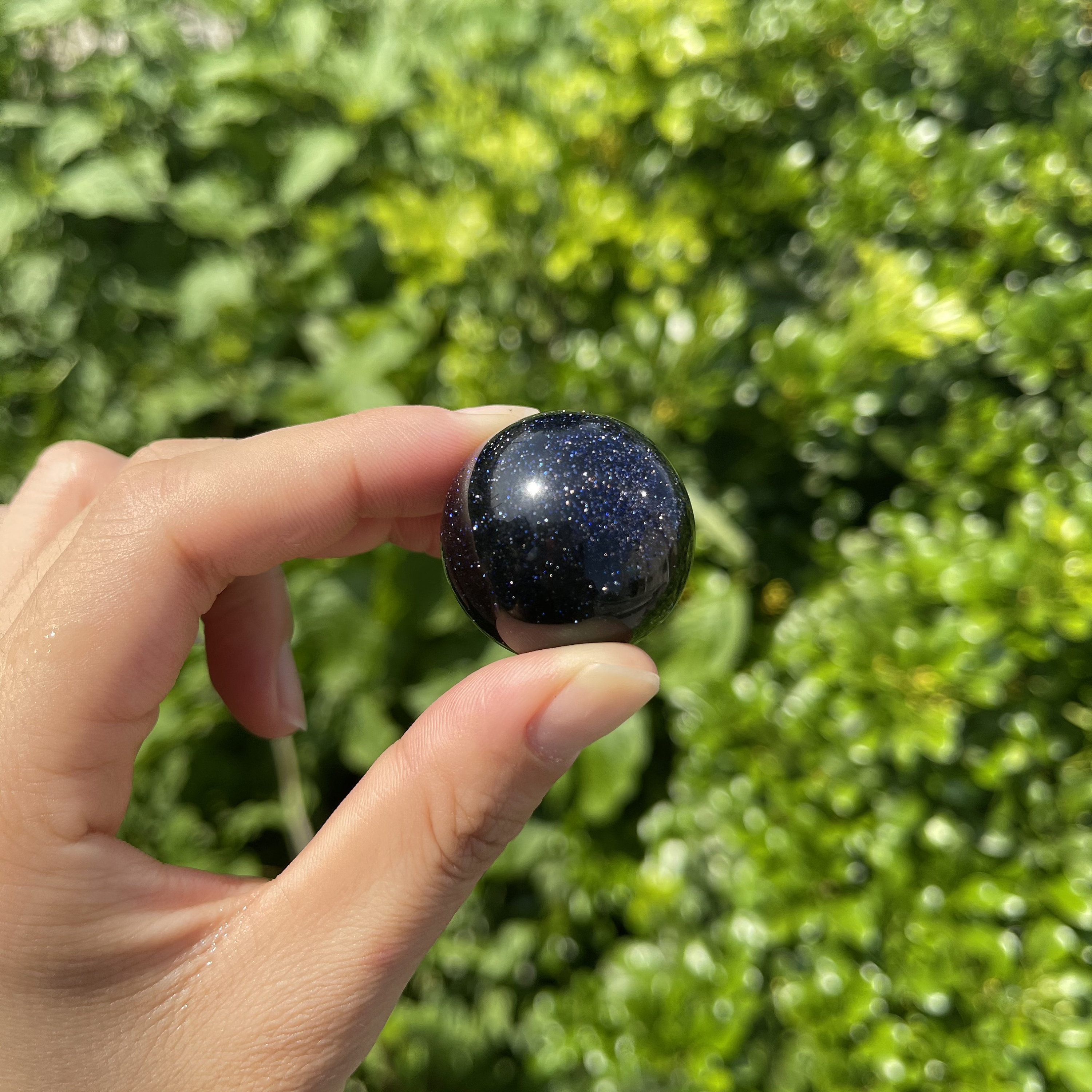 Blue Sandstone Sphere 3cm Blue Gold Sandstone Sphere | Etsy