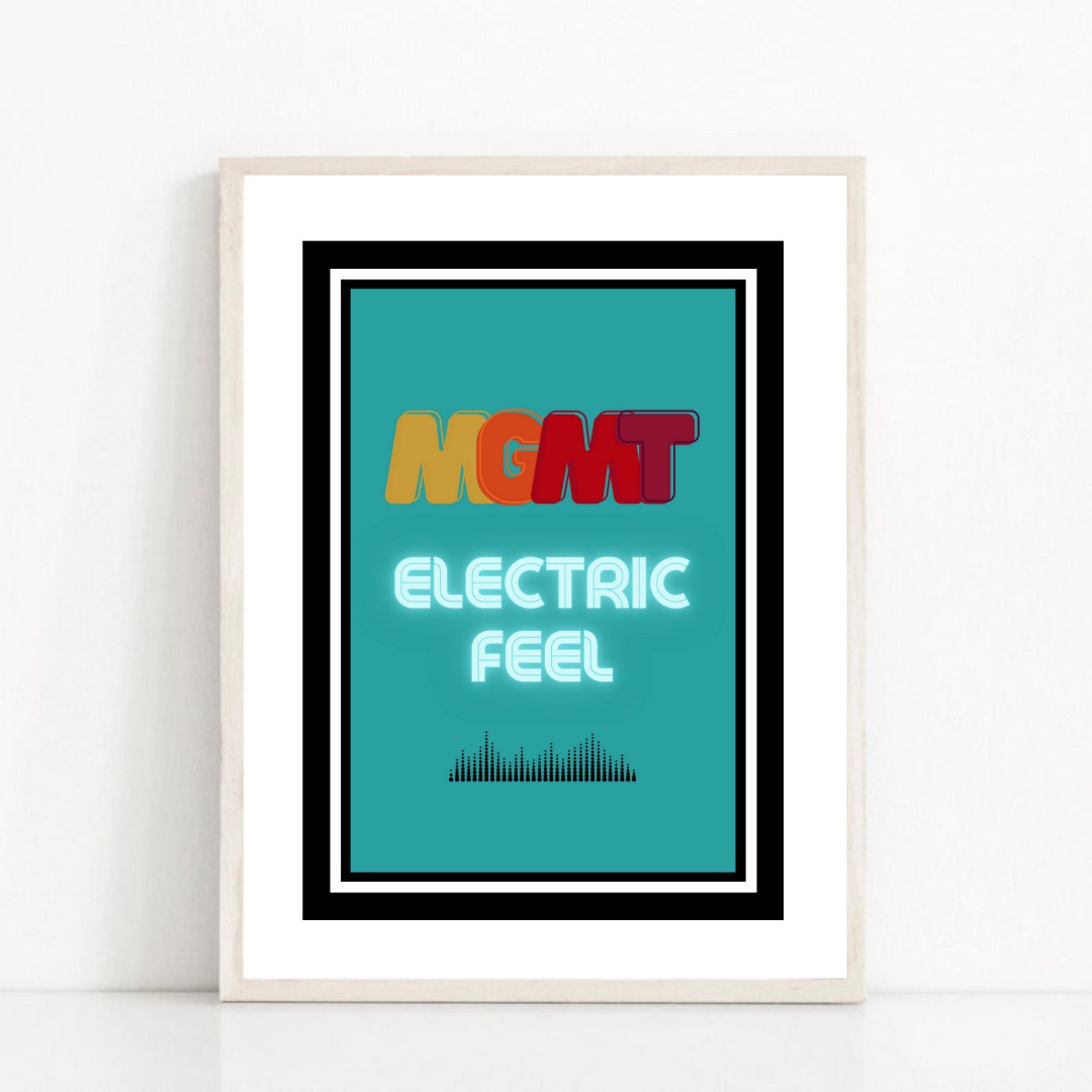 MGMT Electric Feel Music Print / Indie Rock Psychedelic Poster ...