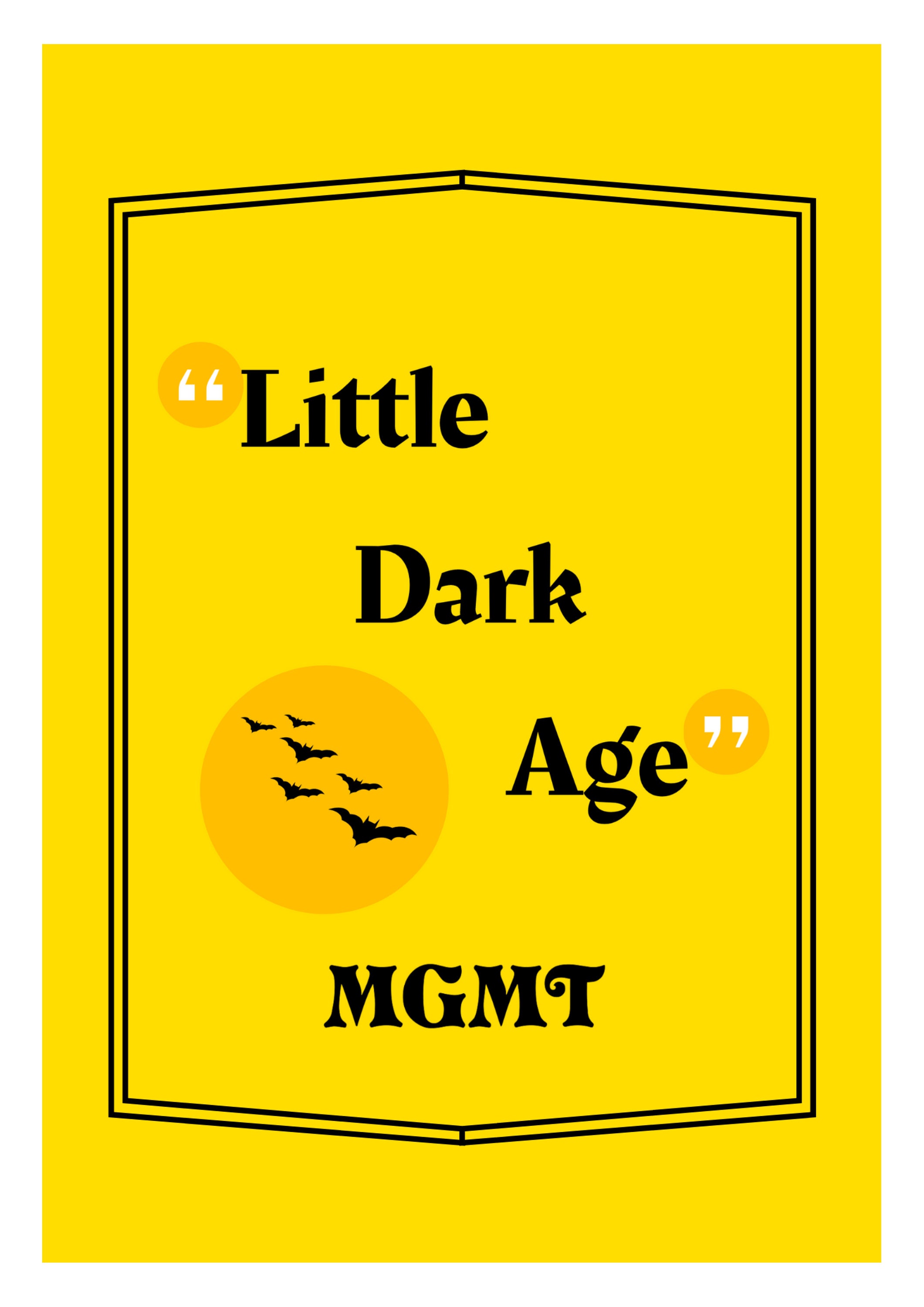 MGMT Little Dark Age Music Print / Indie Rock Psychedelic - Etsy UK
