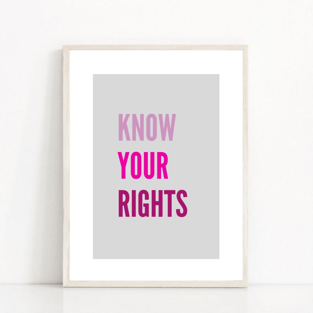 The Clash Music Print / Know Your Rights Poster / Minimalist Design ...