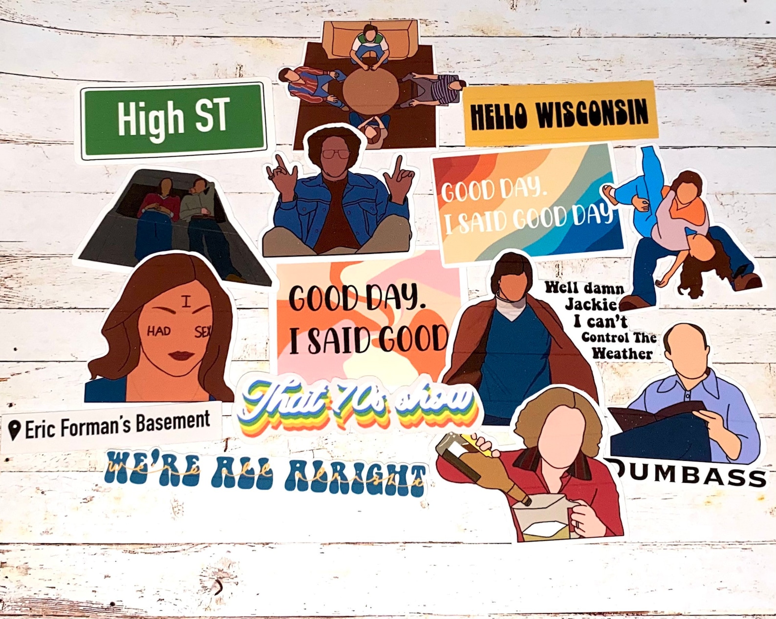 That 70’s Show Digital Art Sticker Pack - Etsy