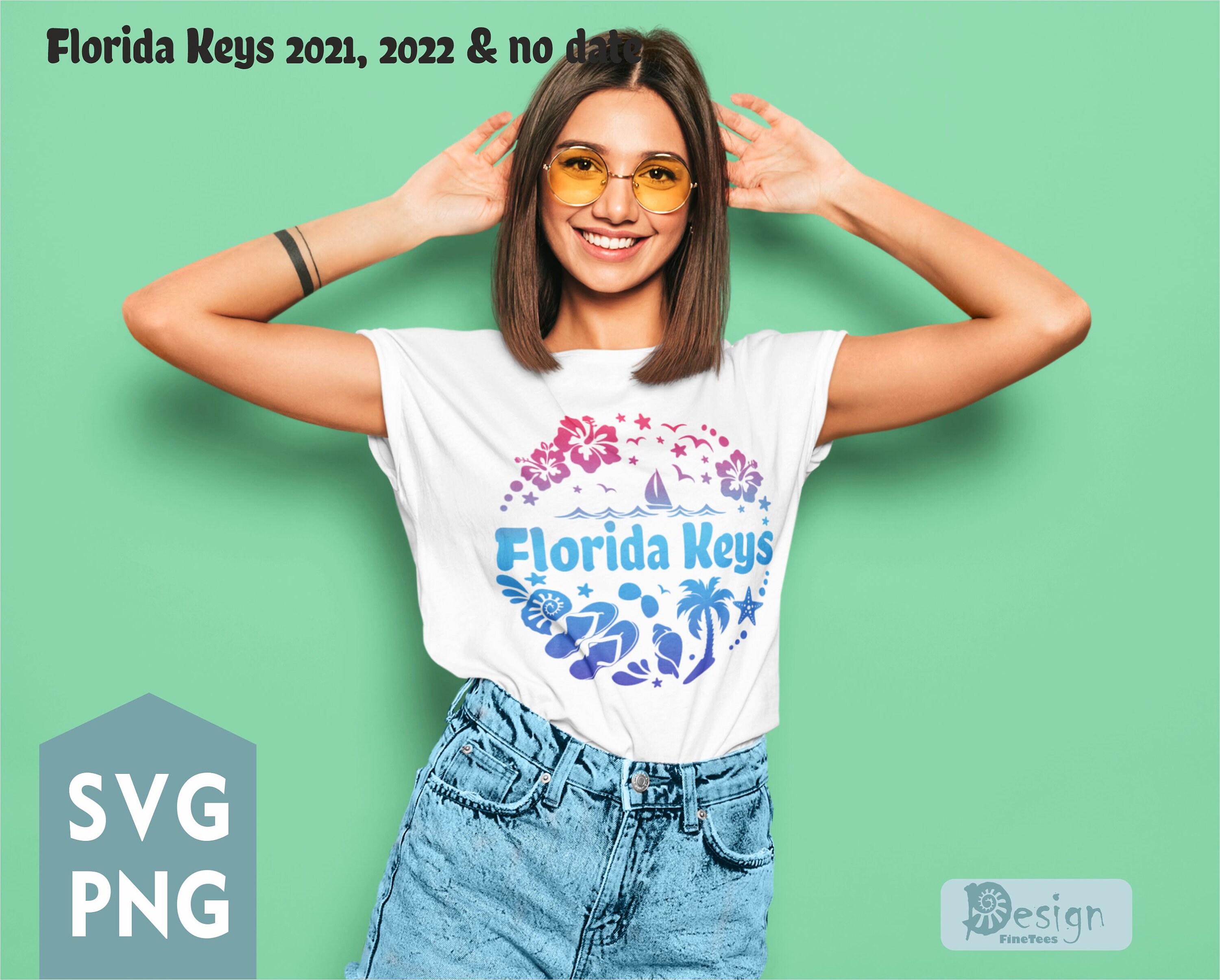Florida Keys Svg Png files Tropical sublimation transfer | Etsy
