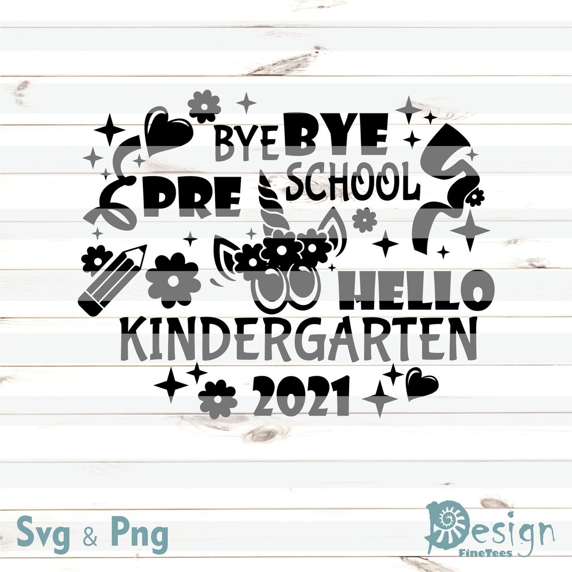 Bye preschool hello kindergarten Svg Png. Digital files | Etsy