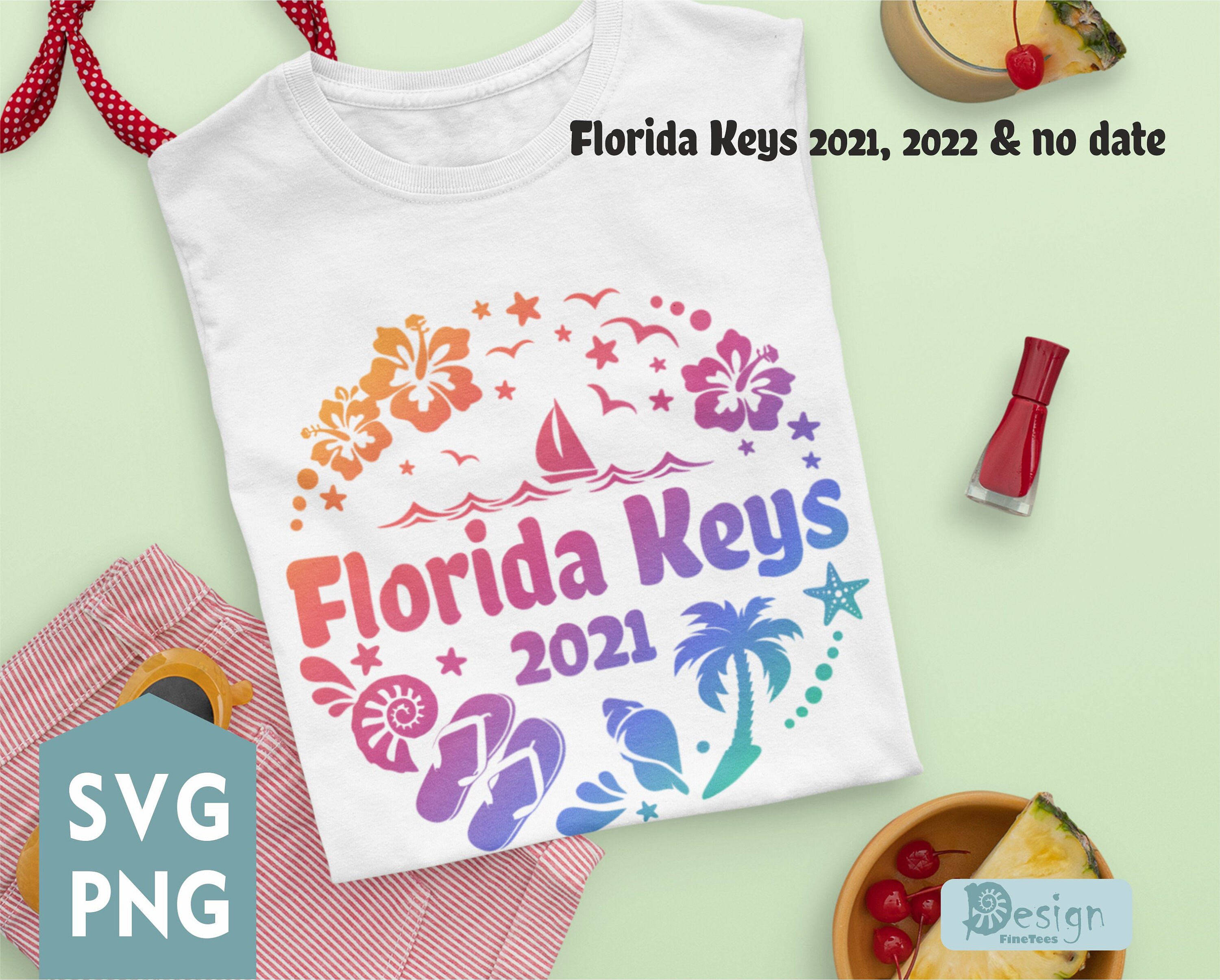 Florida Keys Svg Png files Tropical sublimation transfer | Etsy