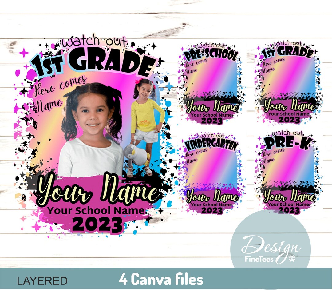 Elementary School Templates Bundle, Layered Canva Editable, 1st Grade ...
