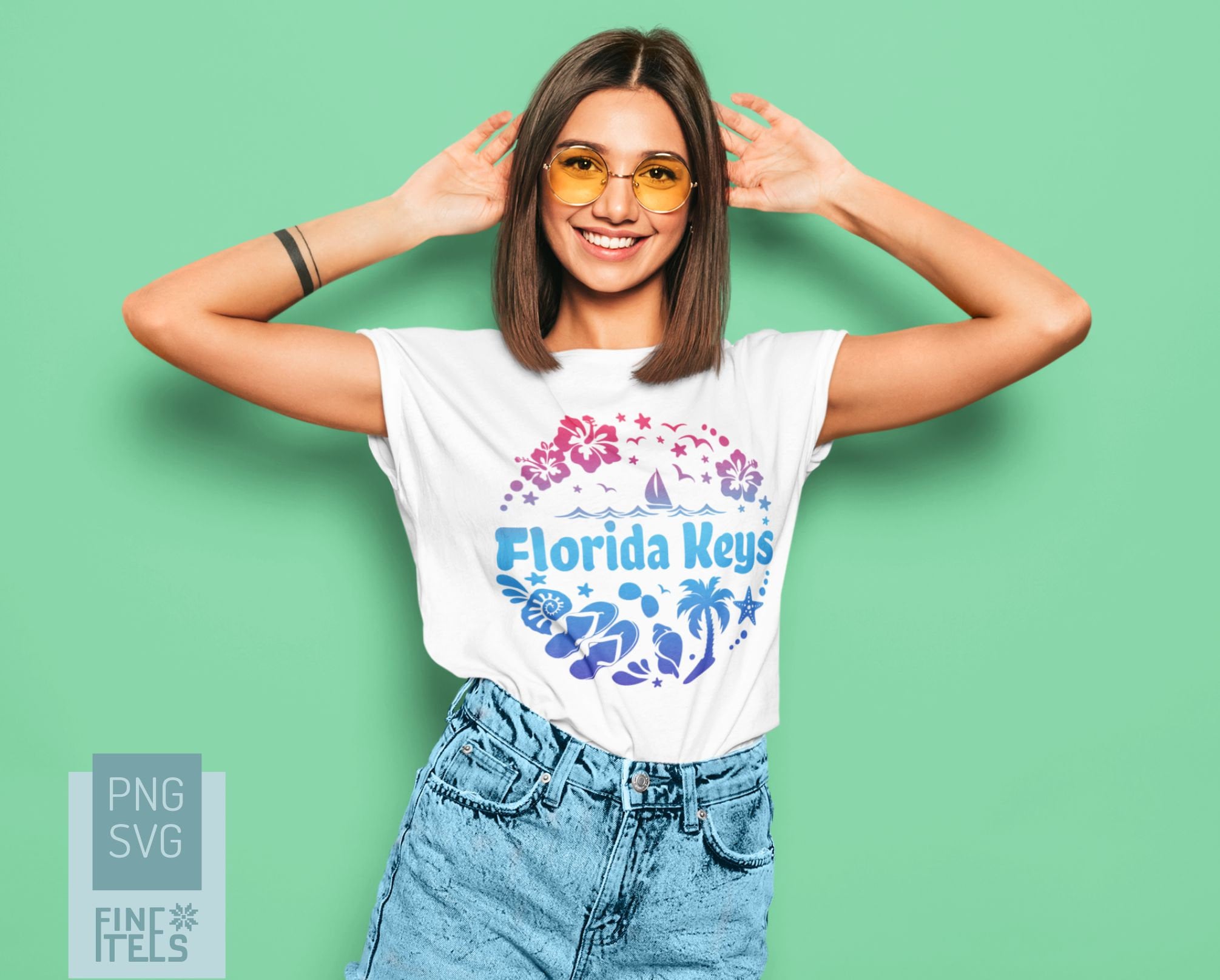 Florida Keys Svg, Png Files, Tropical Sublimation Transfer Ready to ...