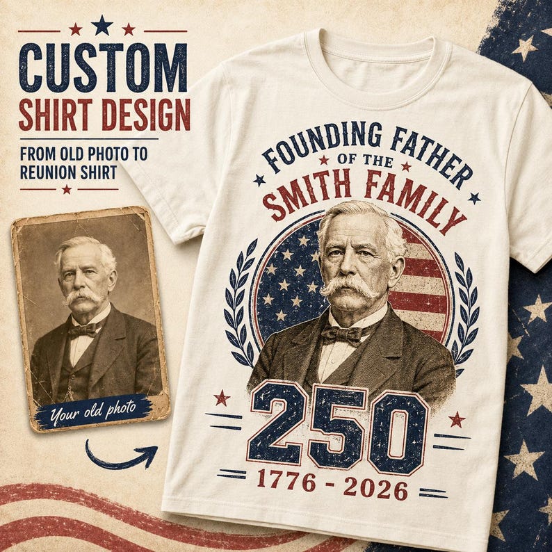 Family Generations Portrait | America 250 Anniversary Custom Picture ...