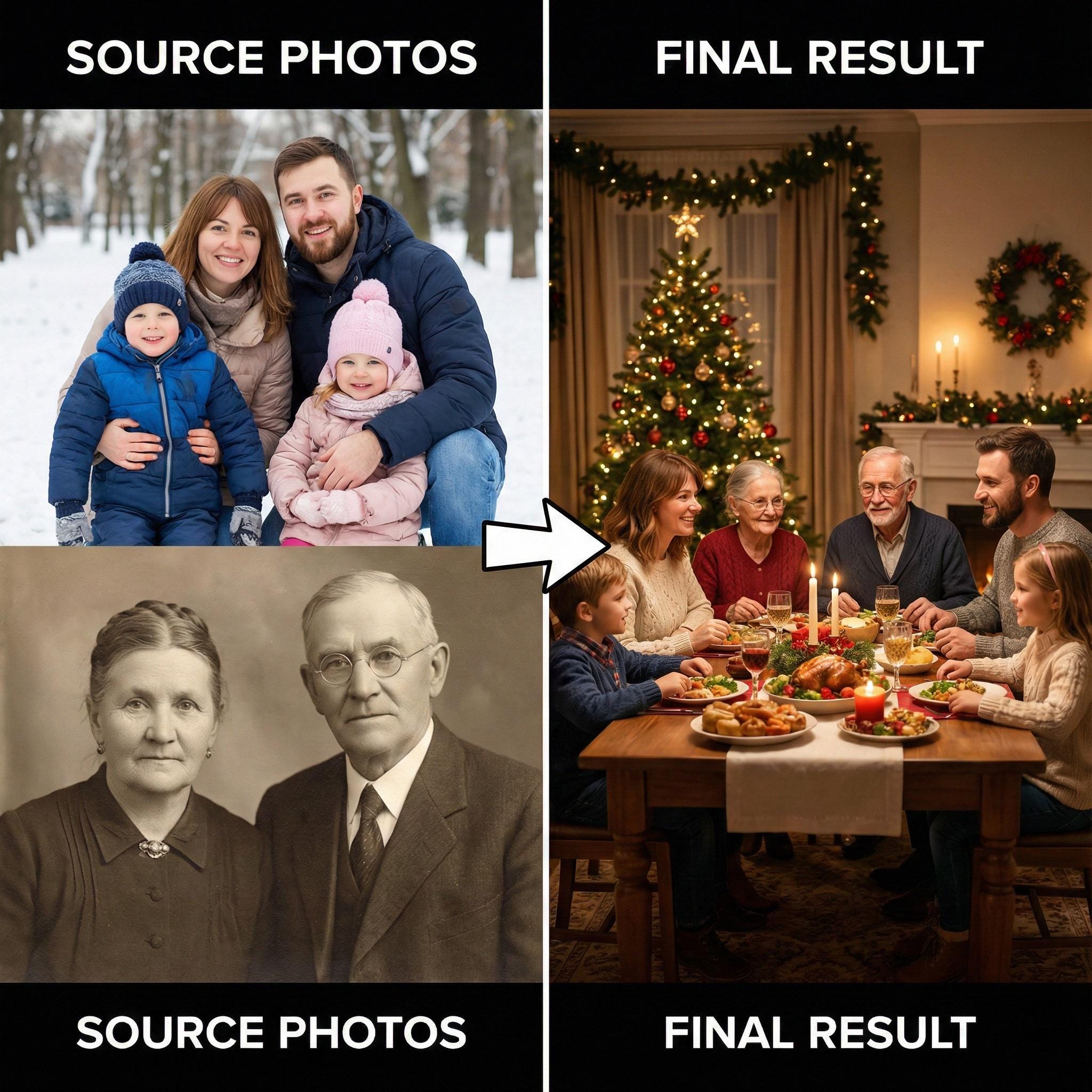Add Person to Photo | AI Merge Different Photos | Family Memorial ...