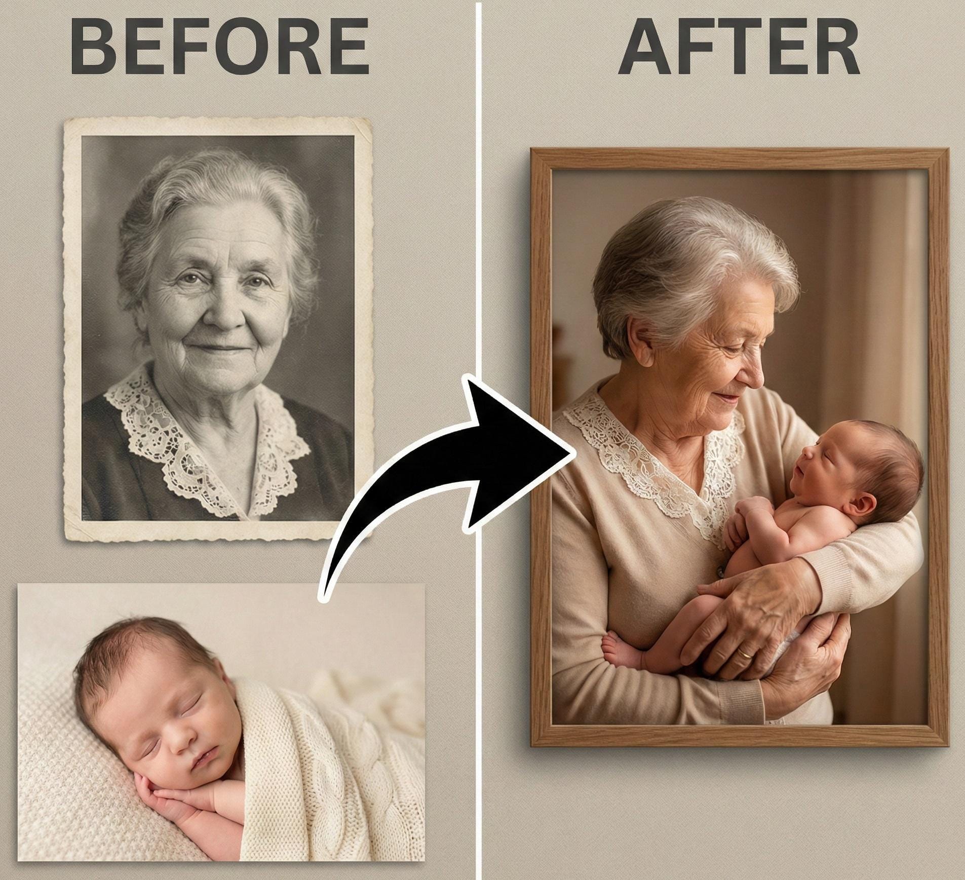 Add Person to Photo | AI Merge Different Photos | Family Memorial ...