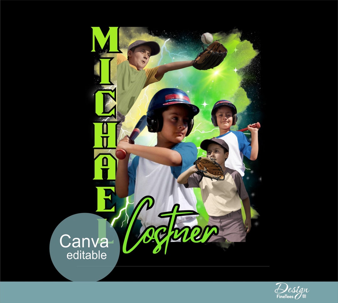 Bootleg Green Collage, Vintage Shirt Template, Canva Editable Design ...