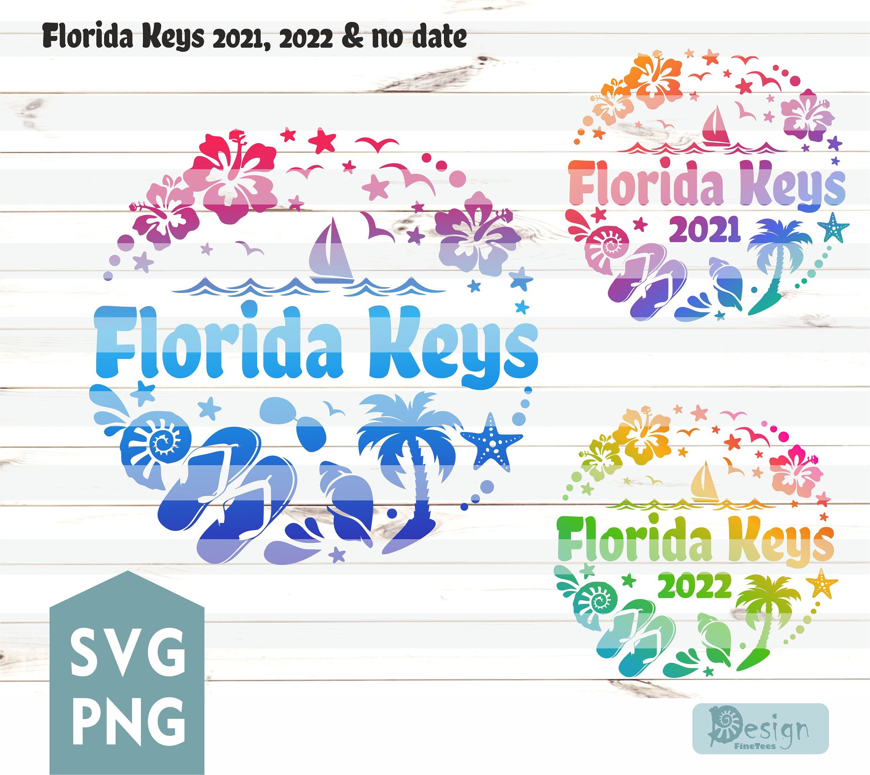 Florida Keys Svg Png files Tropical sublimation transfer | Etsy
