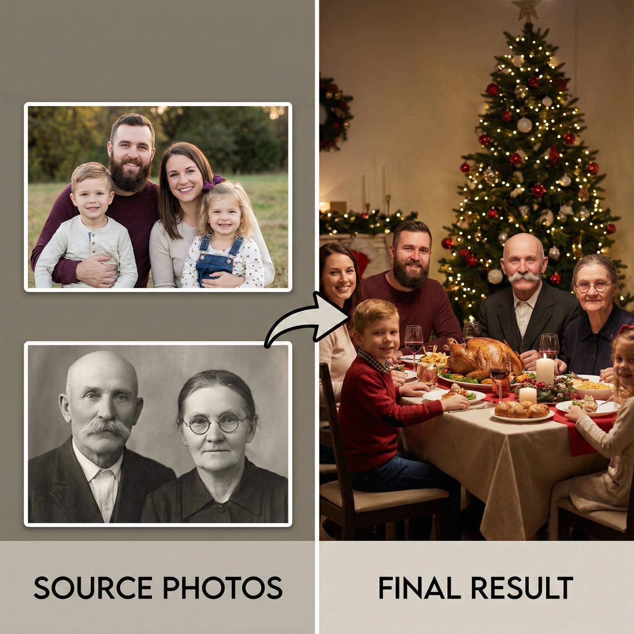 Add Person to Photo | AI Merge Different Photos | Family Memorial ...
