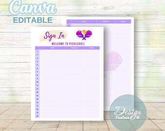 Editable Sign up Sheet Template Printable Sign up Template - Etsy
