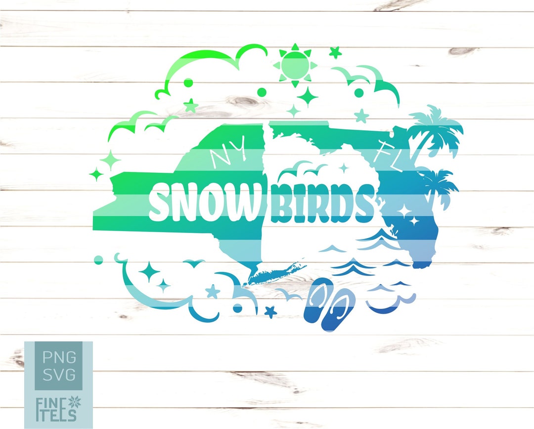 Snowbirds Florida Svg New York Florida Png Transparent - Etsy