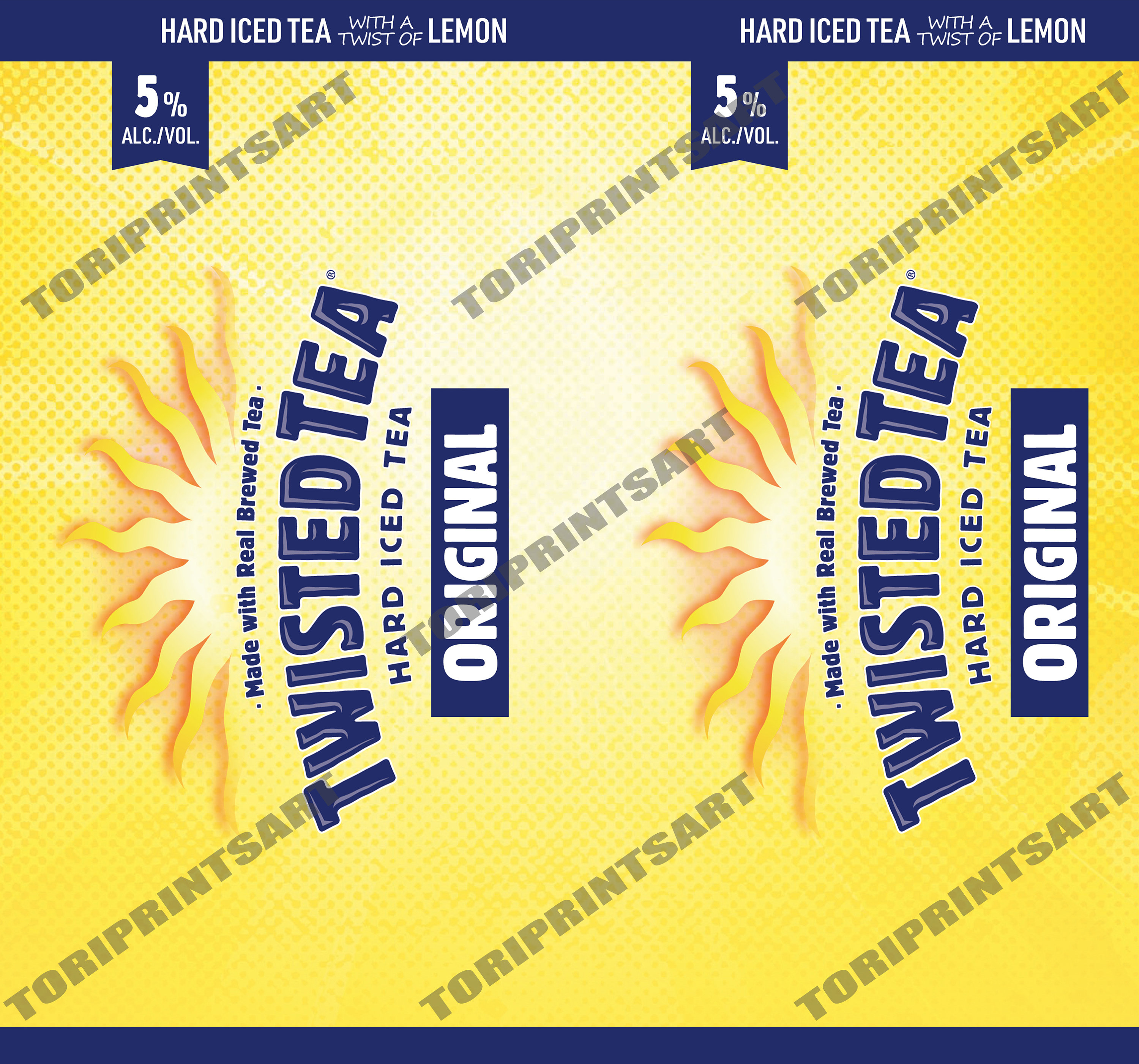 Twisted Tea Original Design Template 20oz 30oz Skinny | Etsy