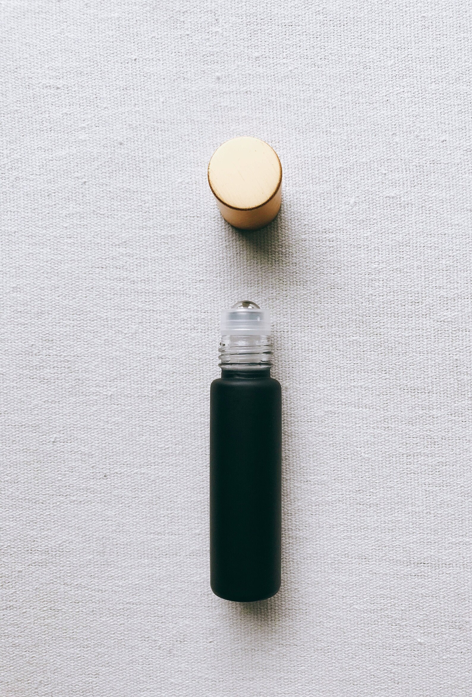 10ml Clear + MATTE Collection Glass Bottle | Stainless Steel Roller ...