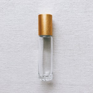10ml Clear + MATTE Collection Glass Bottle | Stainless Steel Roller ...
