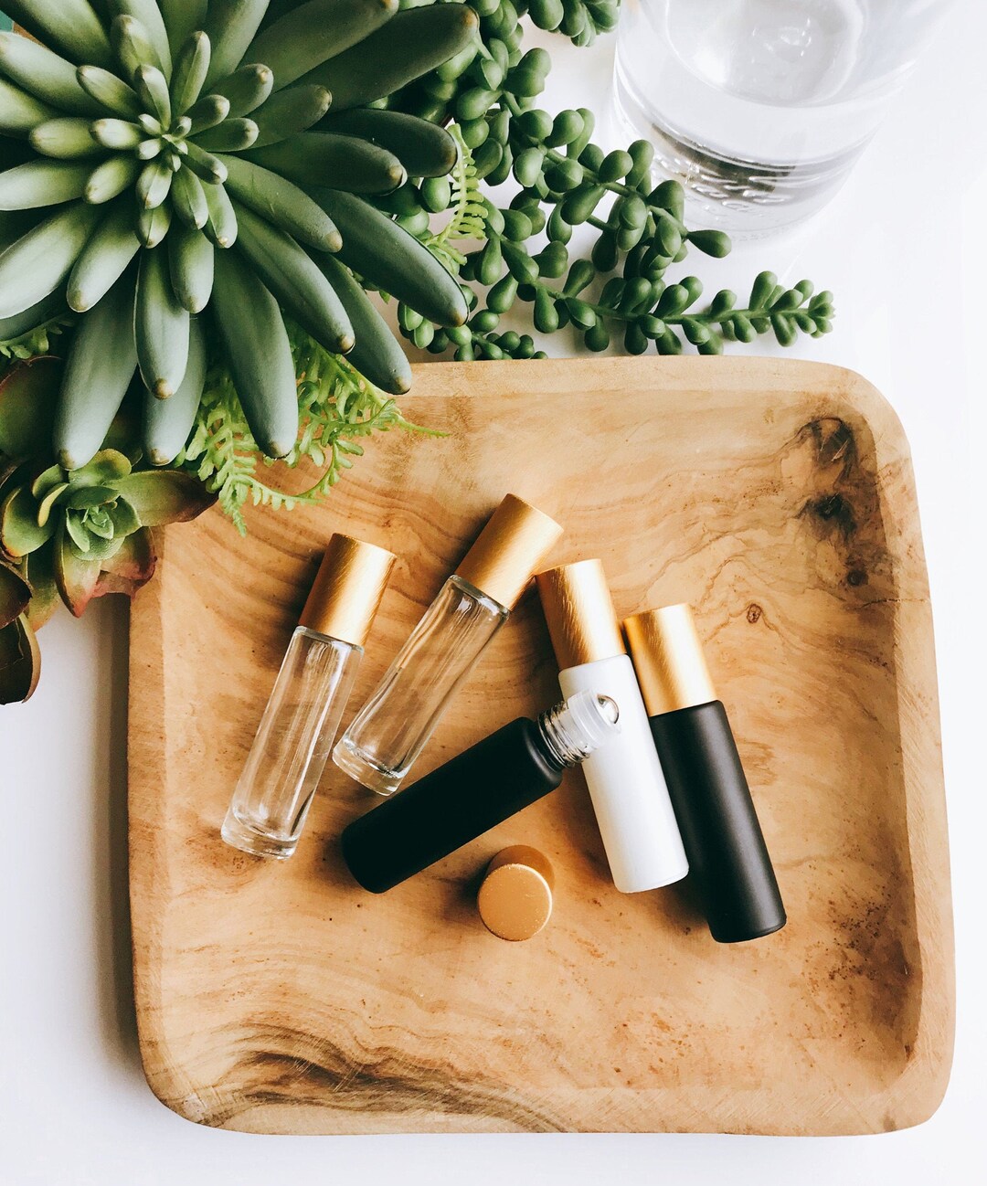10ml Clear + MATTE Collection Glass Bottle | Stainless Steel Roller ...