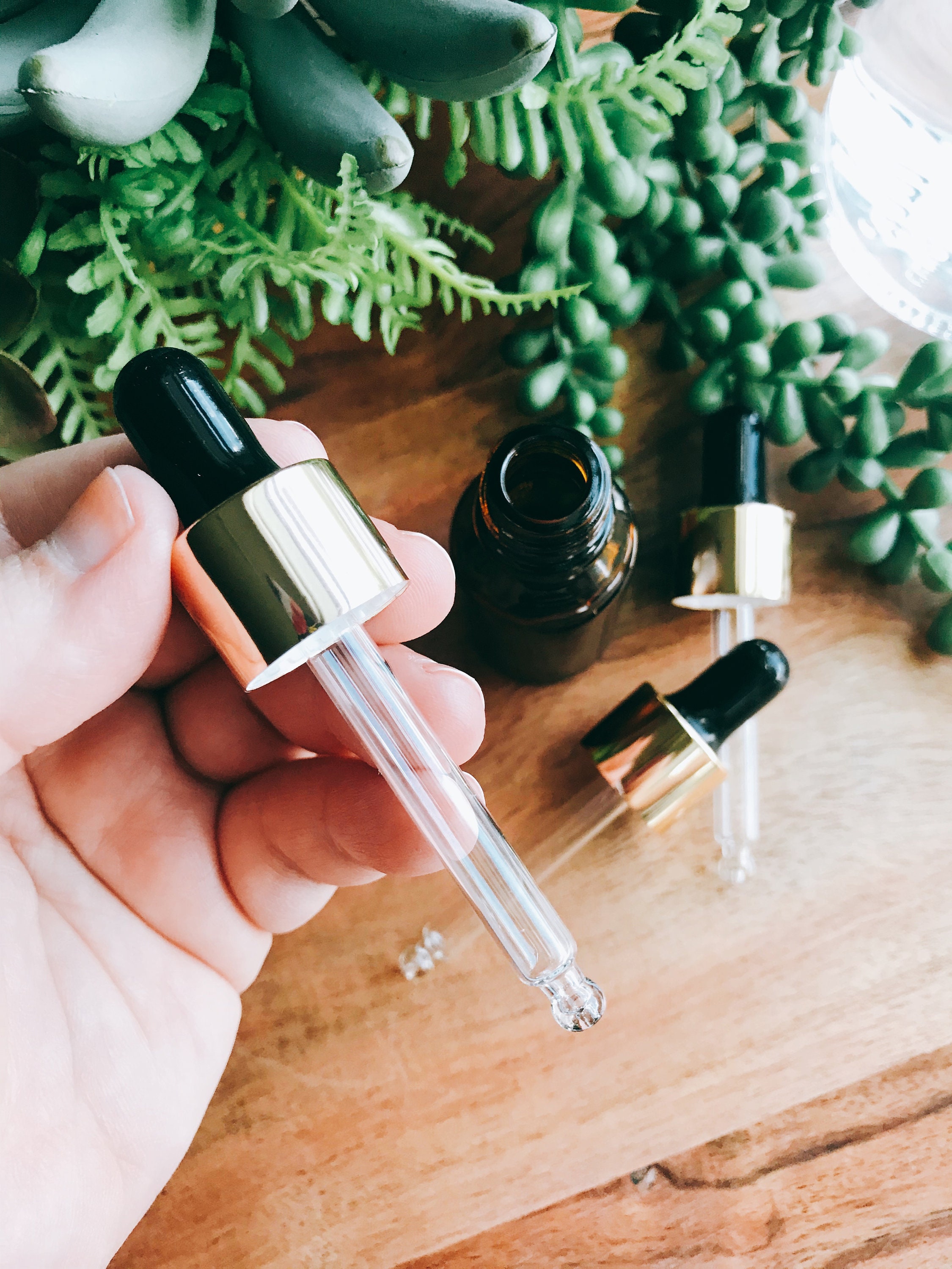 15ml Dropper Top Black GOLD-Rimmed Dropper Cap Clear | Etsy