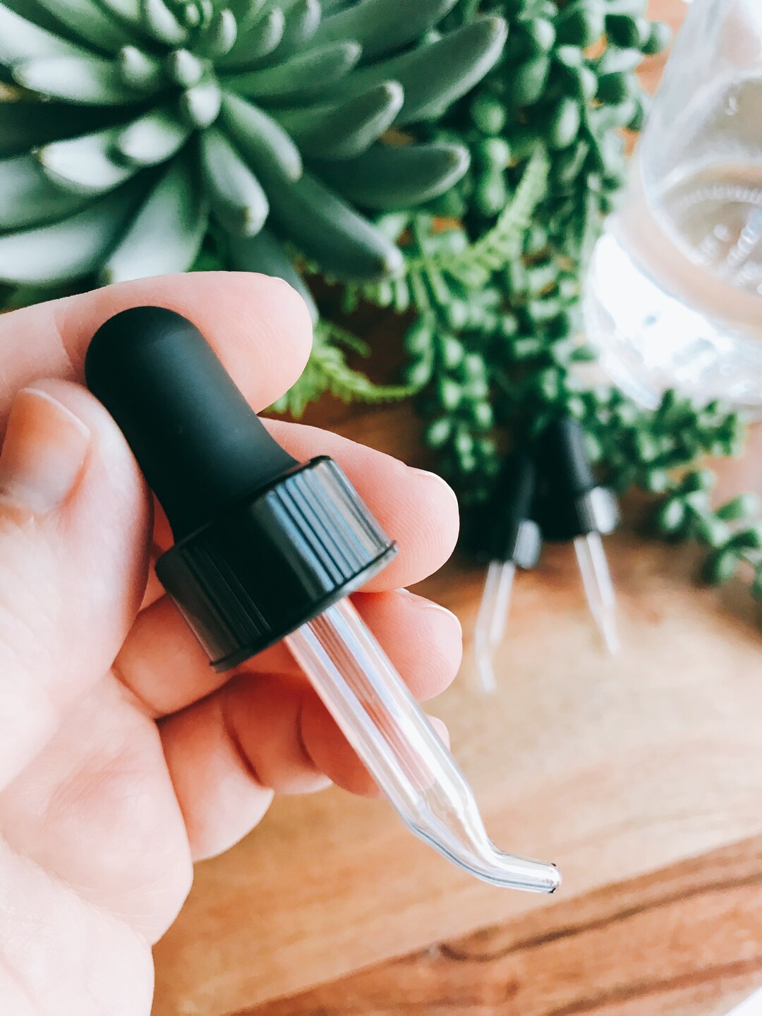 5ml SMALL Dropper Top | Black Cap Bulb | Curved-tip Pipette Glass ...