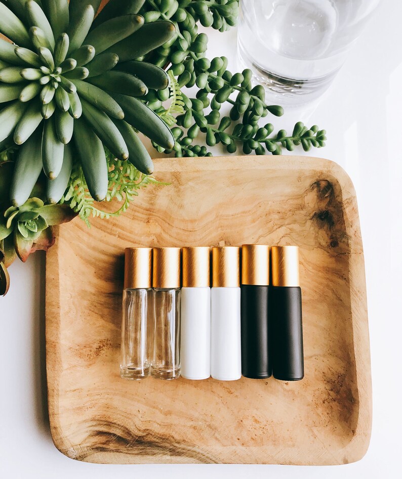 10ml Clear + MATTE Collection Glass Bottle | Stainless Steel Roller ...