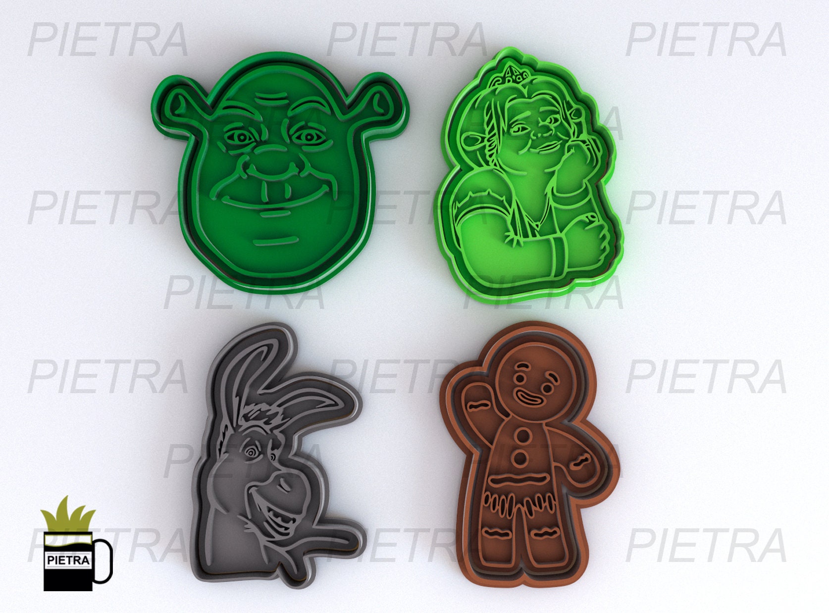 Cookie Cutter Shrek Fondant Multi Use Cutter With Separate - Etsy