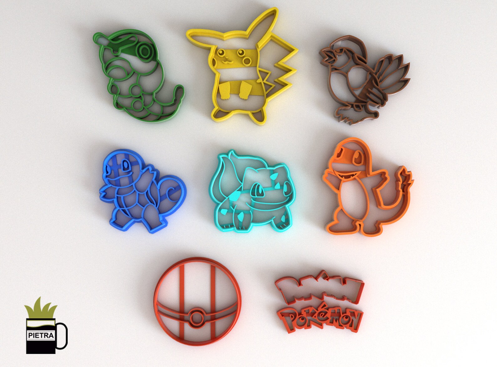 Cookie Cutter Pokemon First Generation Fondant Multi Use Seal and Cut ...