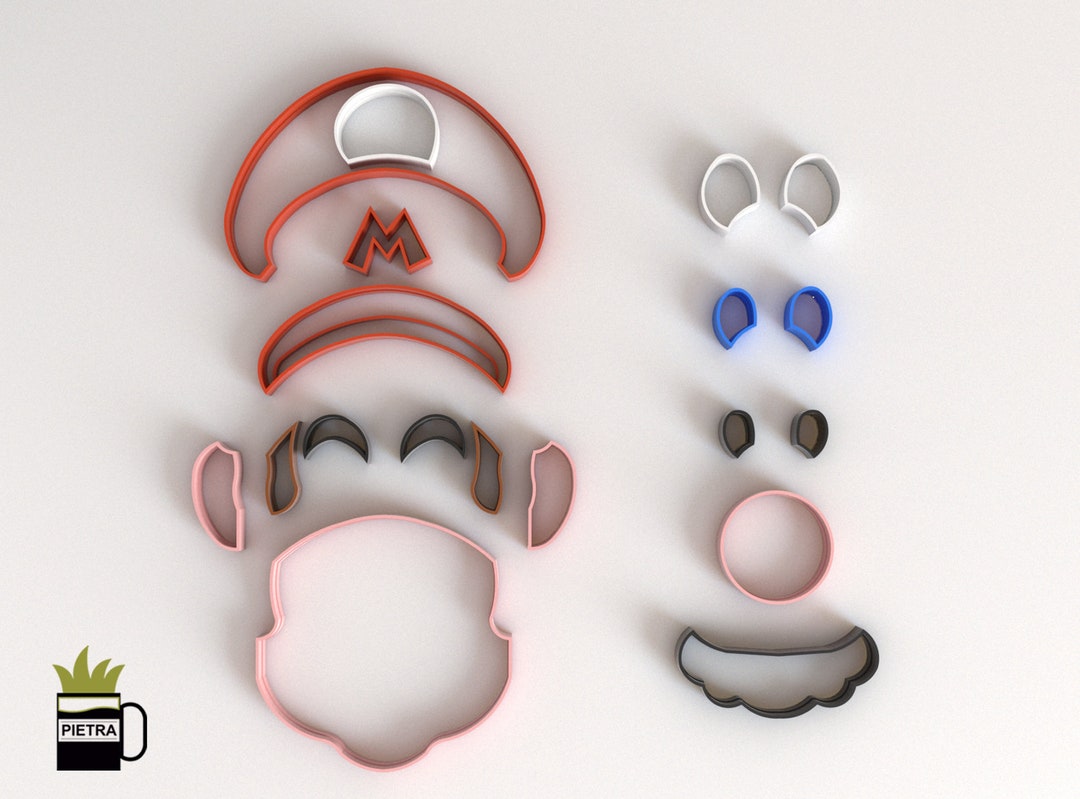 Cake Cutter Mario Bros Fondant Multi Use - Set of Cuttable Pastry ...