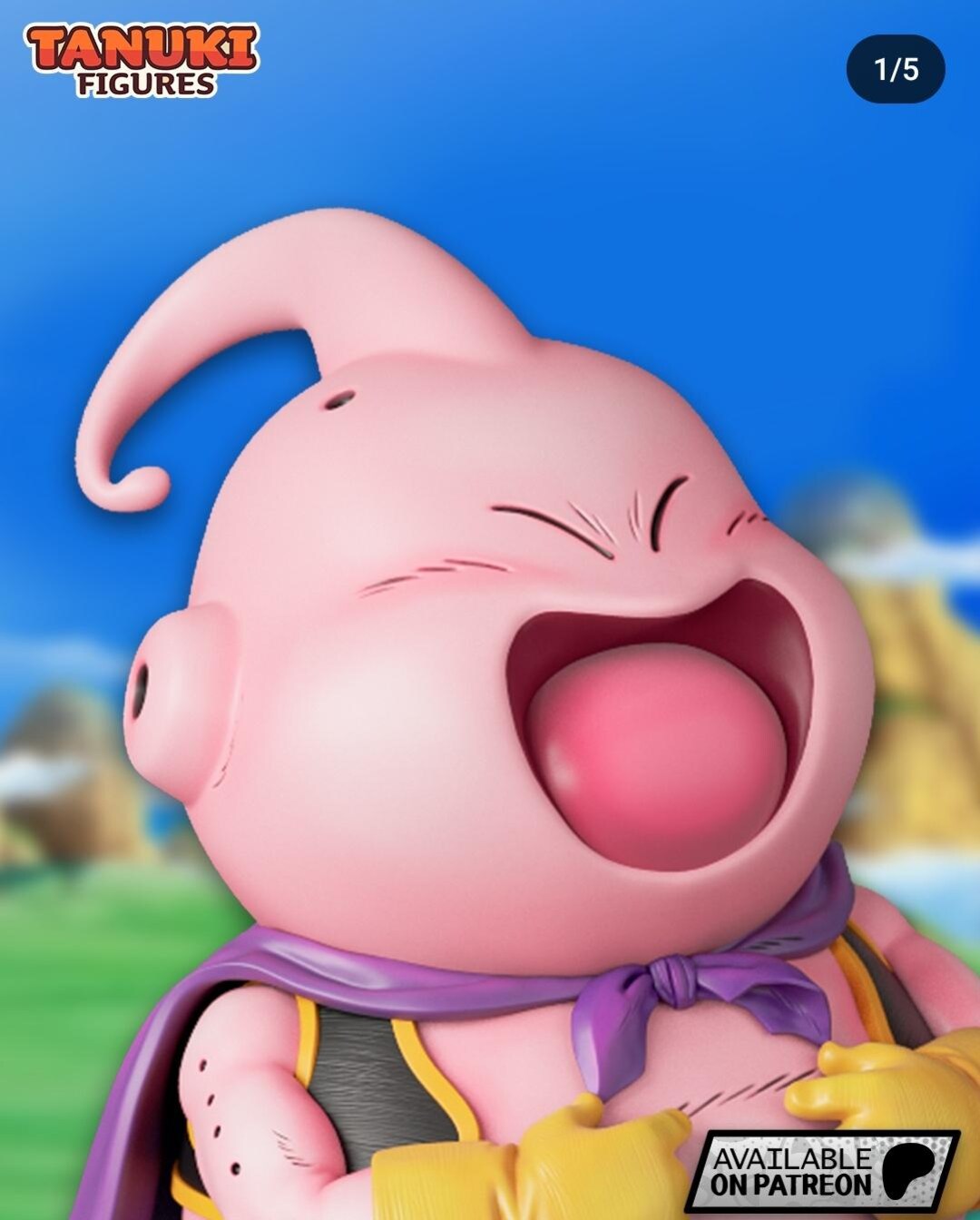 Majin Boo Dragon Ball Z Chibi Tanuki Figure Resin Printed - Etsy