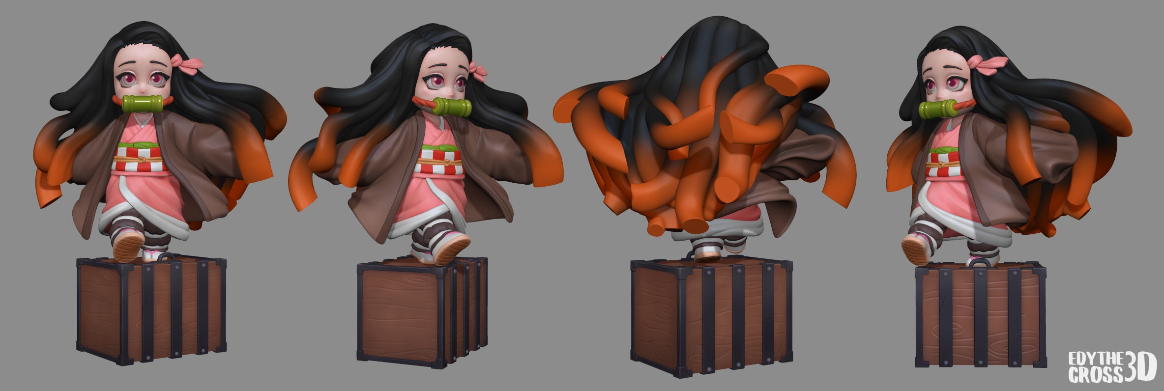 Nezuko Demonslayer Nomnom Figure Resin Printed - Etsy